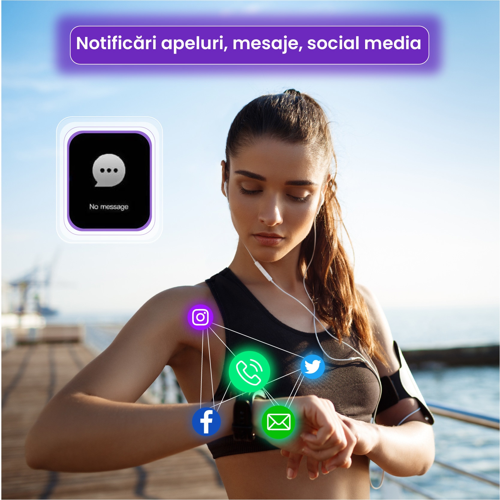 Xenomo® SMART FIT 2 в 1 смарт часовник и фитнес гривна, пълен сензорен ...