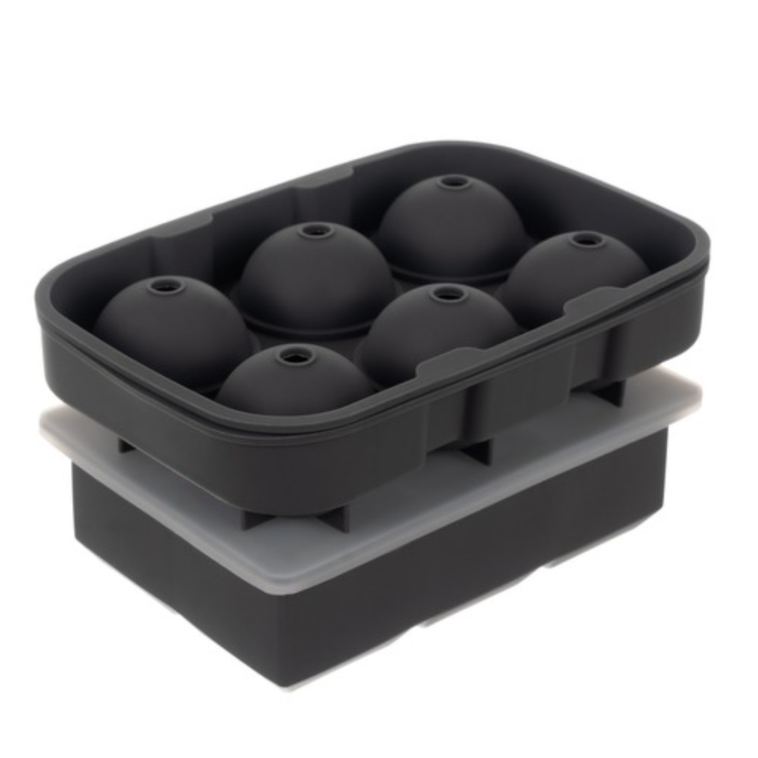 Set 2 tavi cuburi gheata Lemaro®, Silicon, Model sfera/cub, Negru - eMAG.ro