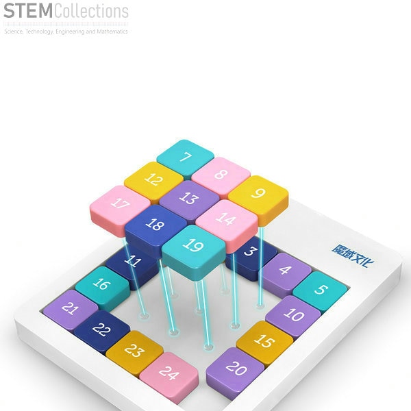 Joc cu numere, Moyu Number Klotski, Magnetic, Culoarea Morandi, 5x5 ...