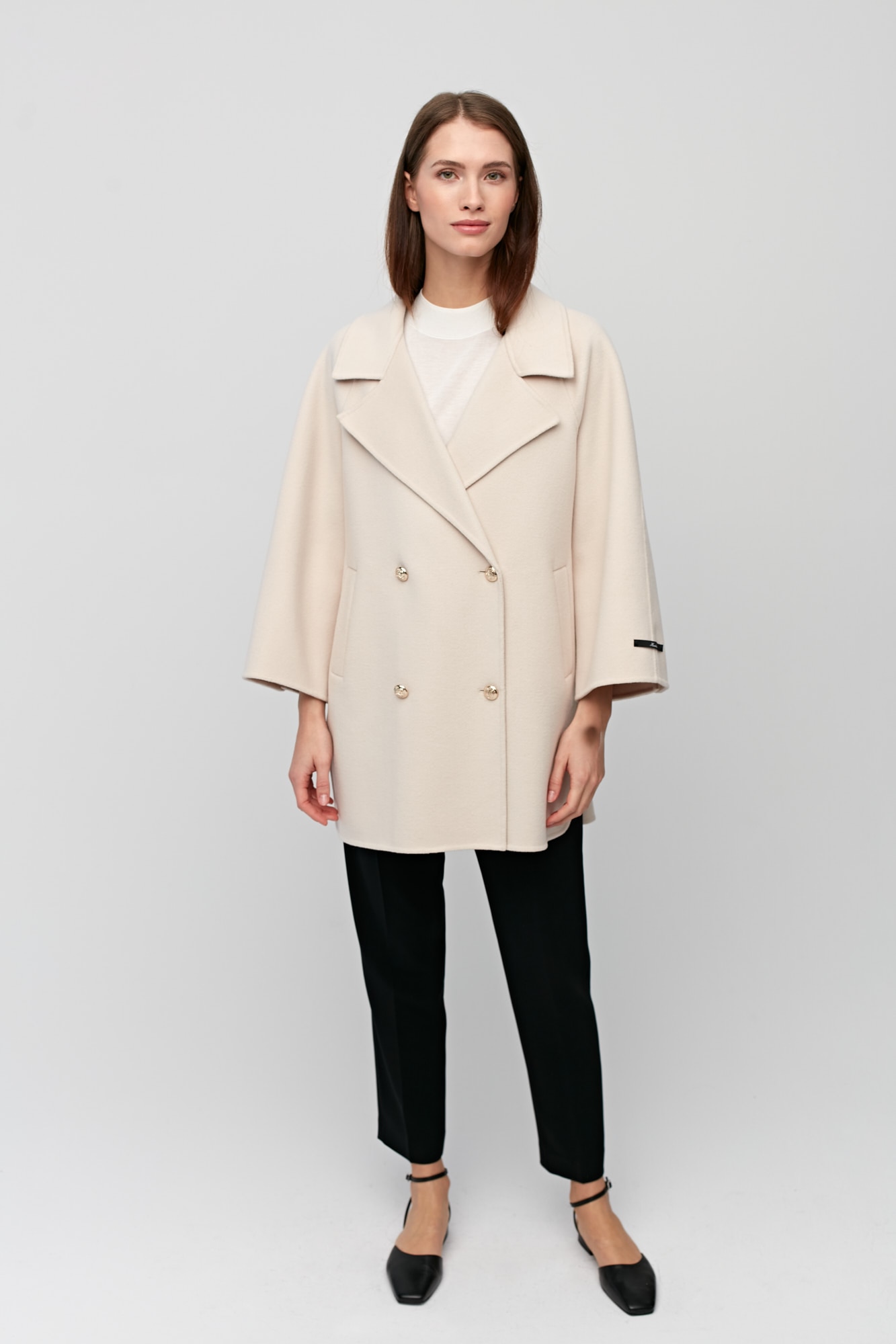 Jacketa dama, Patrizia Aryton, Lana/Matase, Ecru, L - eMAG.ro