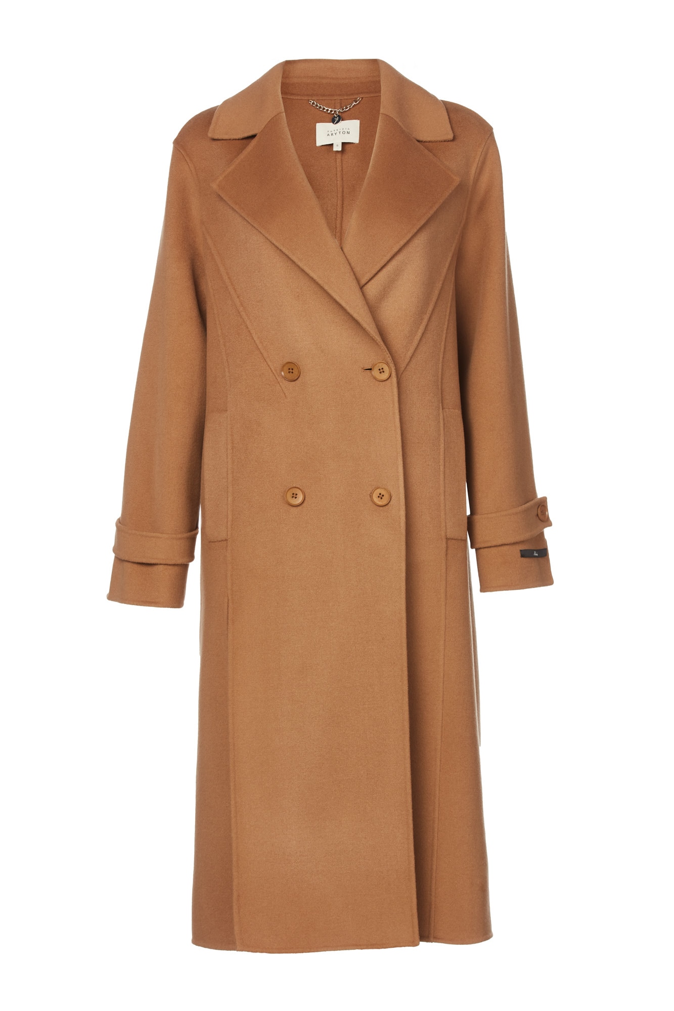 Palton dama cu fante pe laterale, Patrizia Aryton, Lana, Maro, M - eMAG.ro