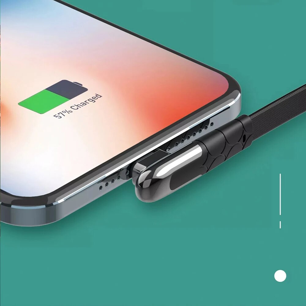 Cablu de date USB-A/USB-C, Ldnio, unghi 90°, 1m - eMAG.ro