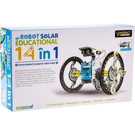 Kit robotica STEM - Robot multifunctional Solar 14 in 1 - eMAG.ro