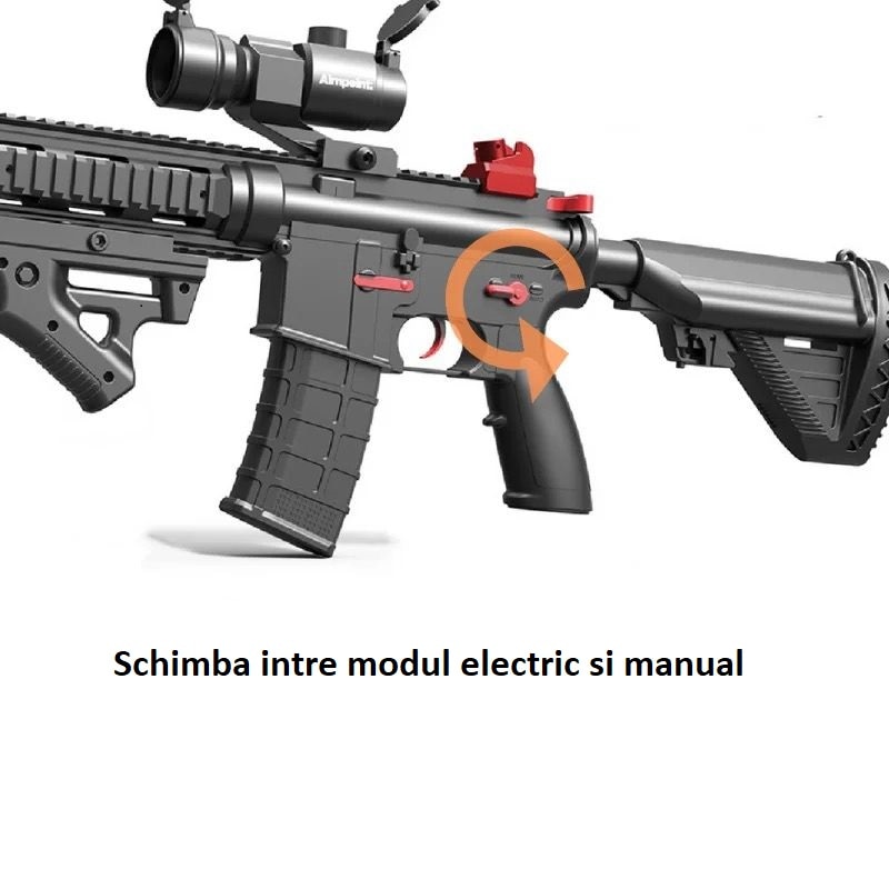 Pusca automata M416 cu mini gel si accesorii pentru copii, G640-AD ...