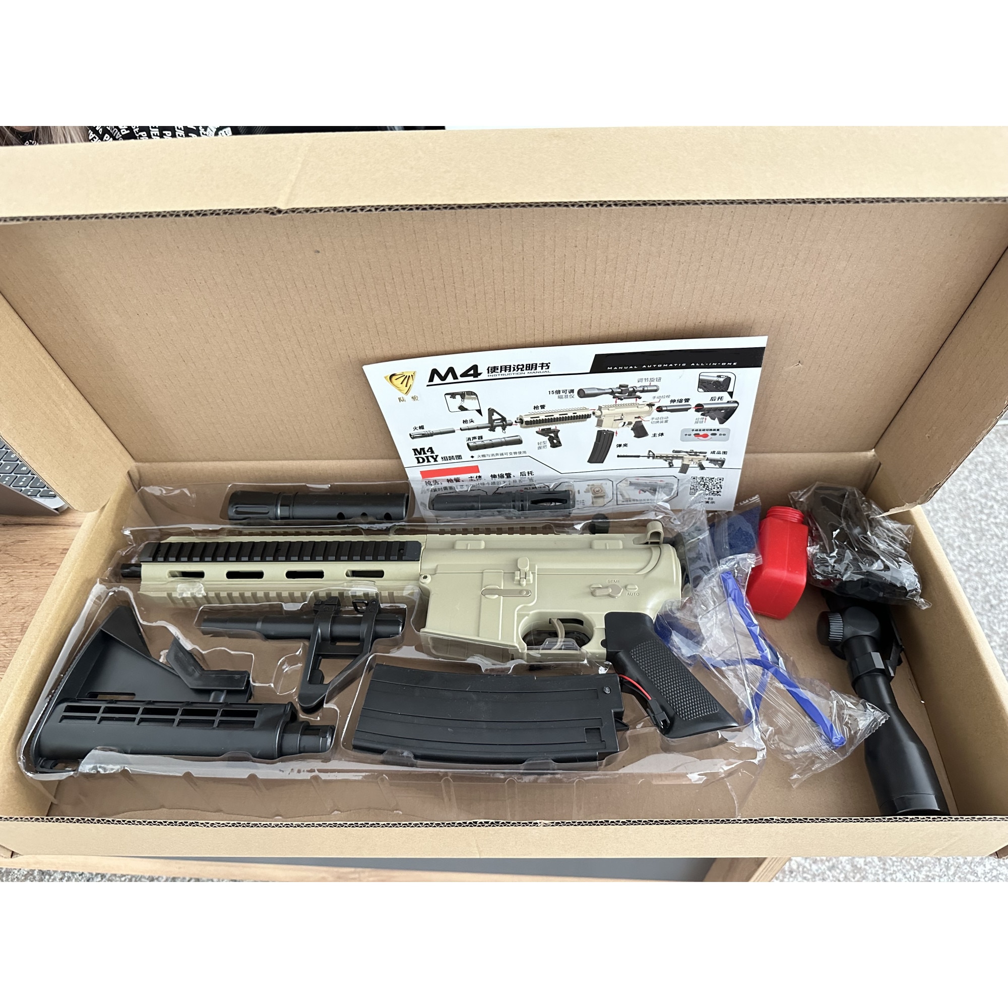 Gel Blaster M4 elektromos pisztoly, 7-8 mm-es gélgolyókkal ...