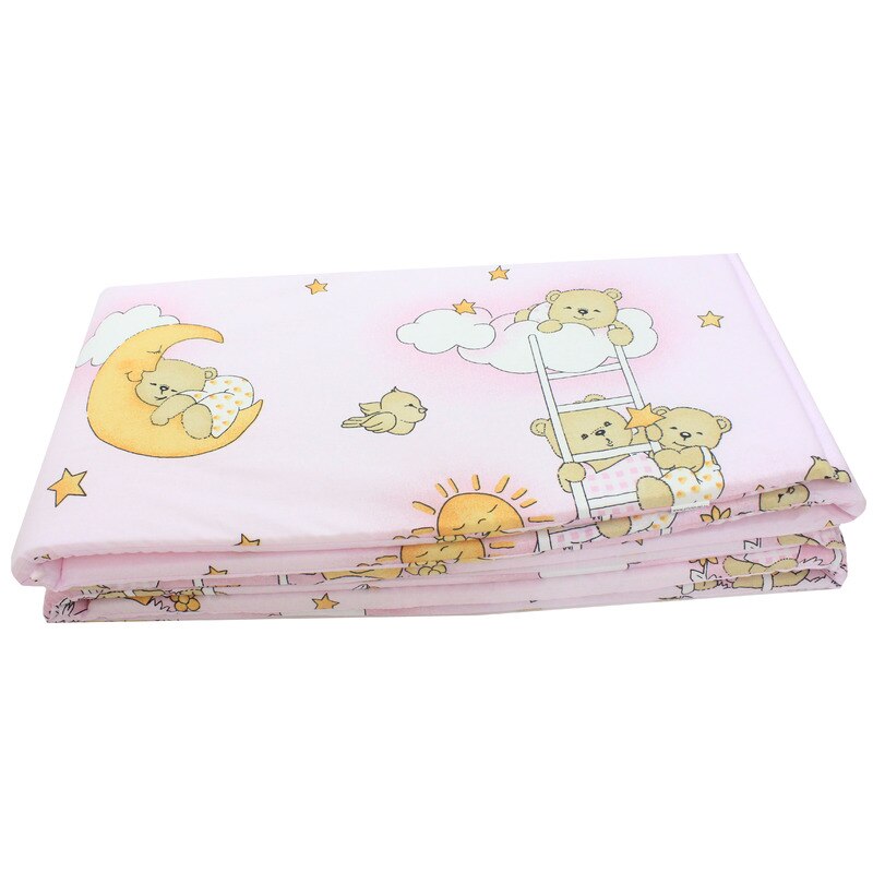 Set 2 aparatori, bumbac, ursuletul somnoros, roz, 120x60cm - eMAG.ro