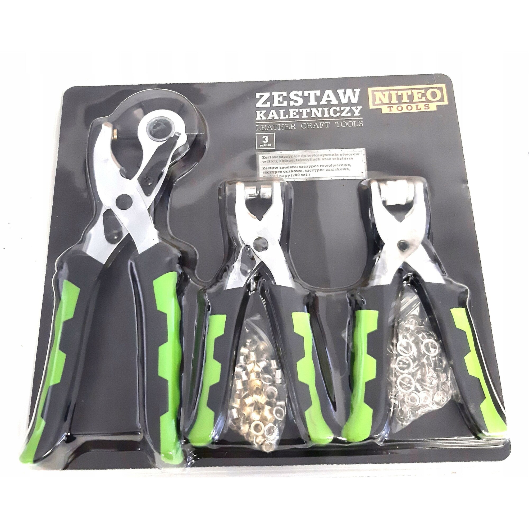 Set 3xcleste preducea, Metal, Negru/Verde - eMAG.ro