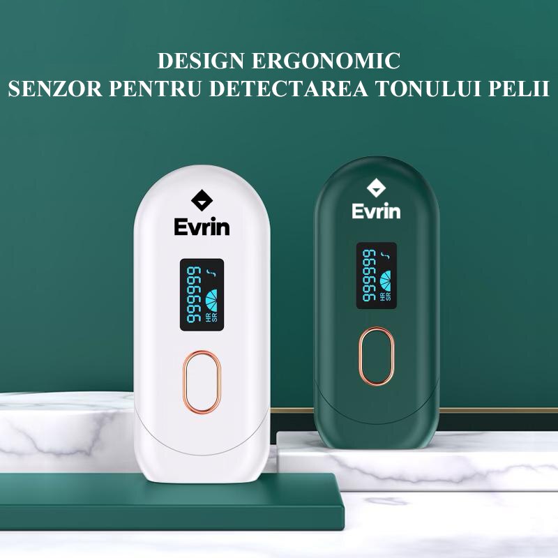 Epilator Portabil Evrin™️, Afisare Led, 5 Nivele, Senzor Smart Skin ...