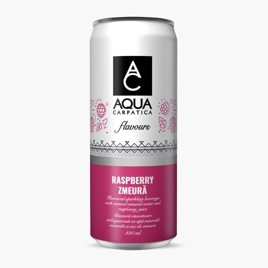 Apa minerala cu aroma de zmeura, Aqua Carpatica, 0.33l - eMAG.ro