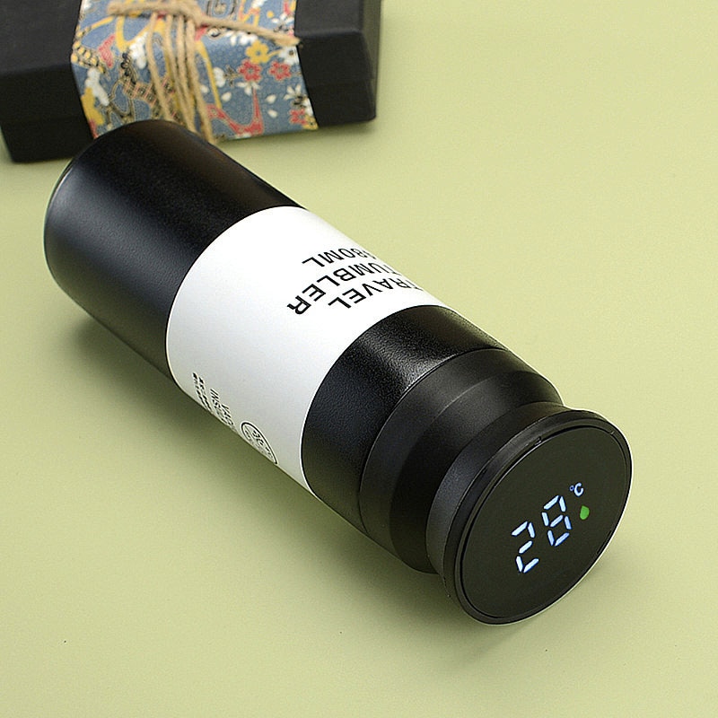 Termos inteligent, Otel Inoxidabil, Suport de Prindere, Digital Display ...