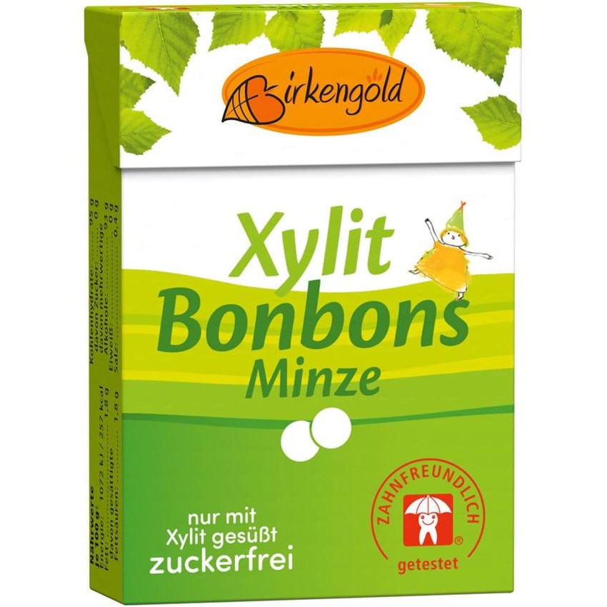 Bomboane cu Xylitol si Menta 30 grame Birkengold - eMAG.ro