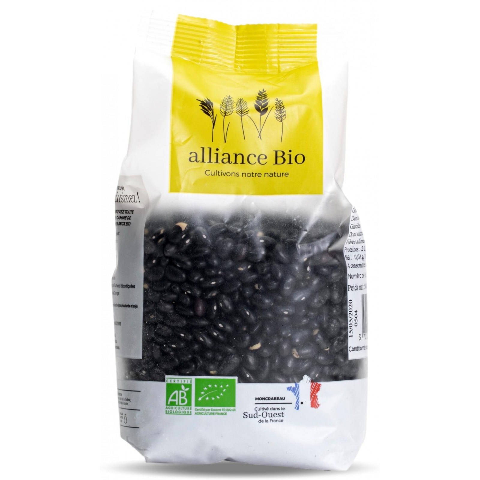 Fasole BIO neagra Alliance Bio, 500 g - eMAG.ro