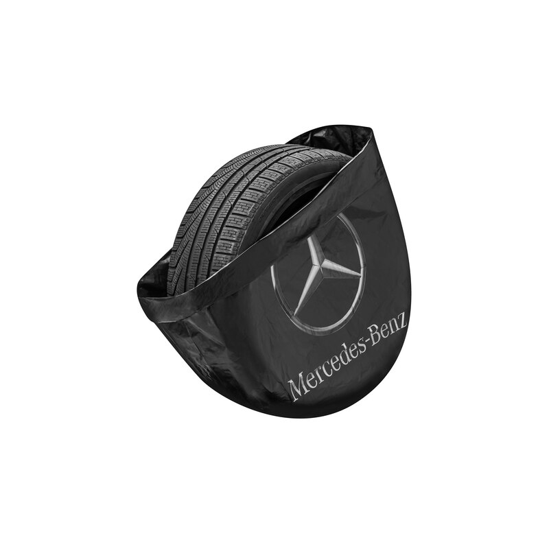 Set 4 huse pentru anvelope, Mercedes-Benz, Negru - eMAG.ro