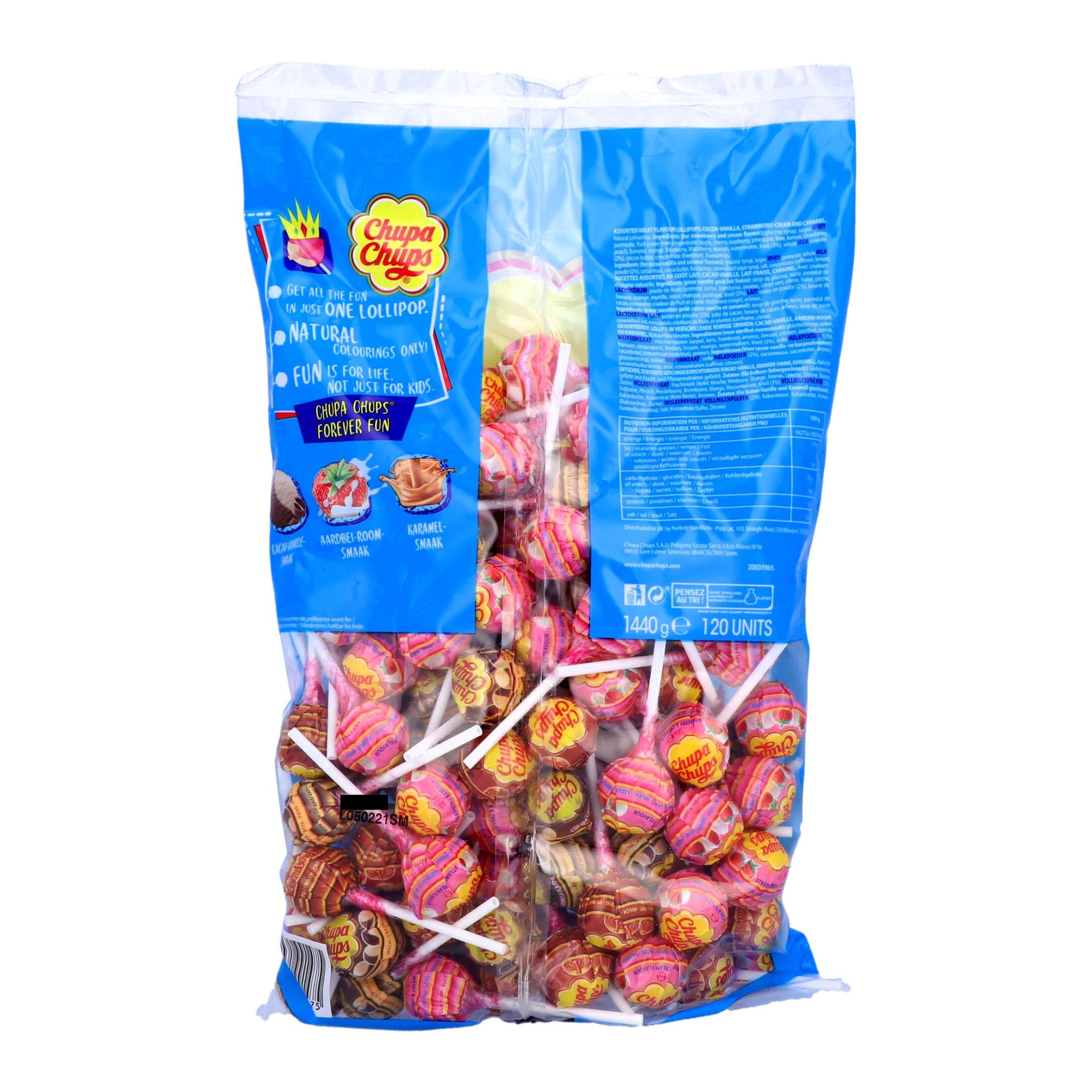 Set 120x Acadele asortate Chupa Chups, Lapte, 120 x 12g - eMAG.ro