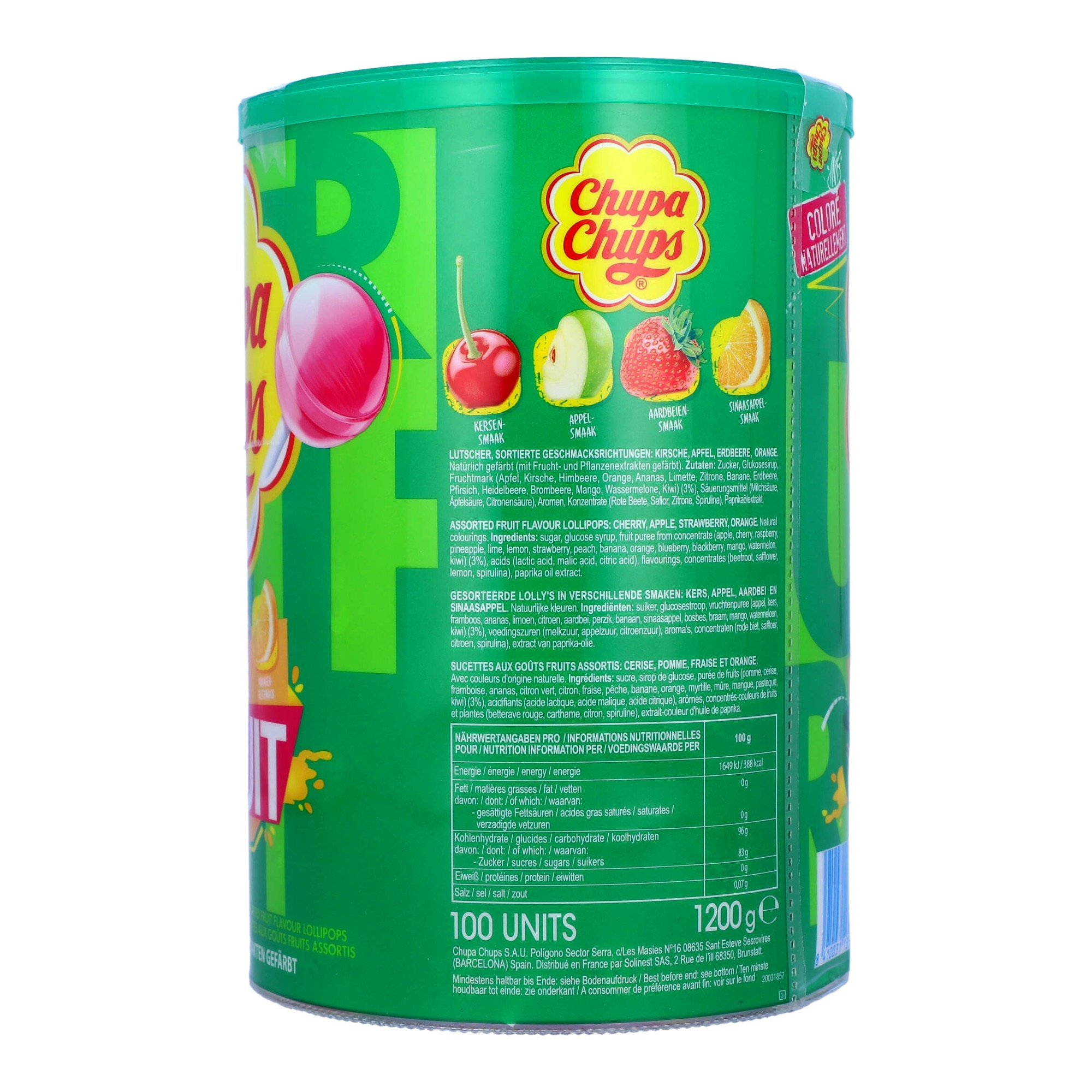 Set 100x Acadele asortate Chupa Chups, Fructe, 100 x 12g - eMAG.ro