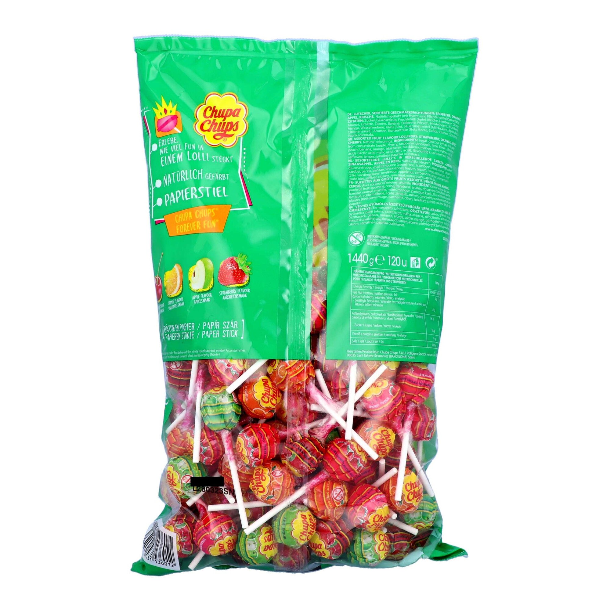 Set 120x Acadele asortate Chupa Chups, Fructe, 120 x 12g - eMAG.ro