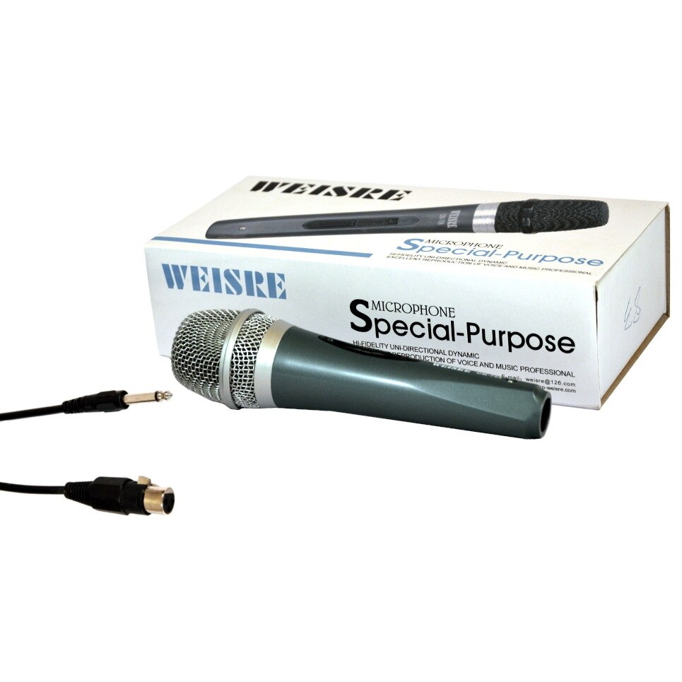 Microfon Weisre DM-704 cu burete paravant albastru - eMAG.ro