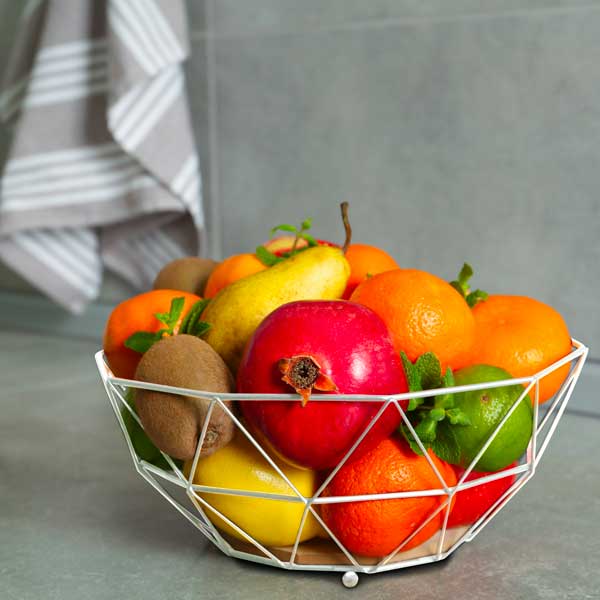 Cos pentru fructe, Frandis, diametru 26 cm, structura metal cu fund din ...