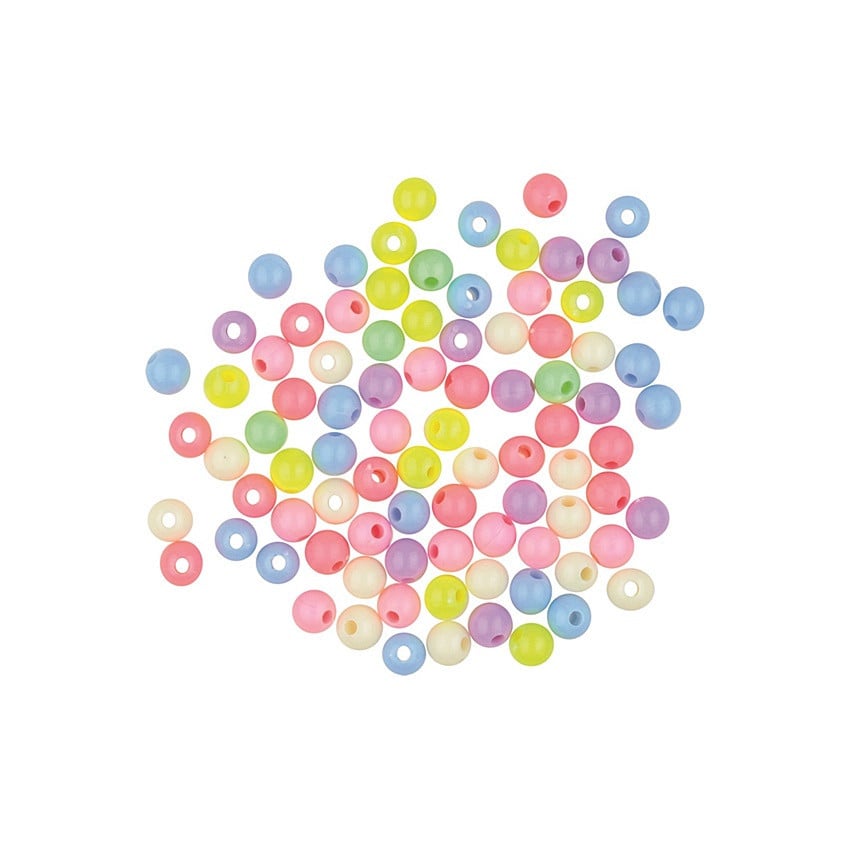 Margele din plastic colorate si gaurite, 20 g, 80 buc/set - eMAG.ro