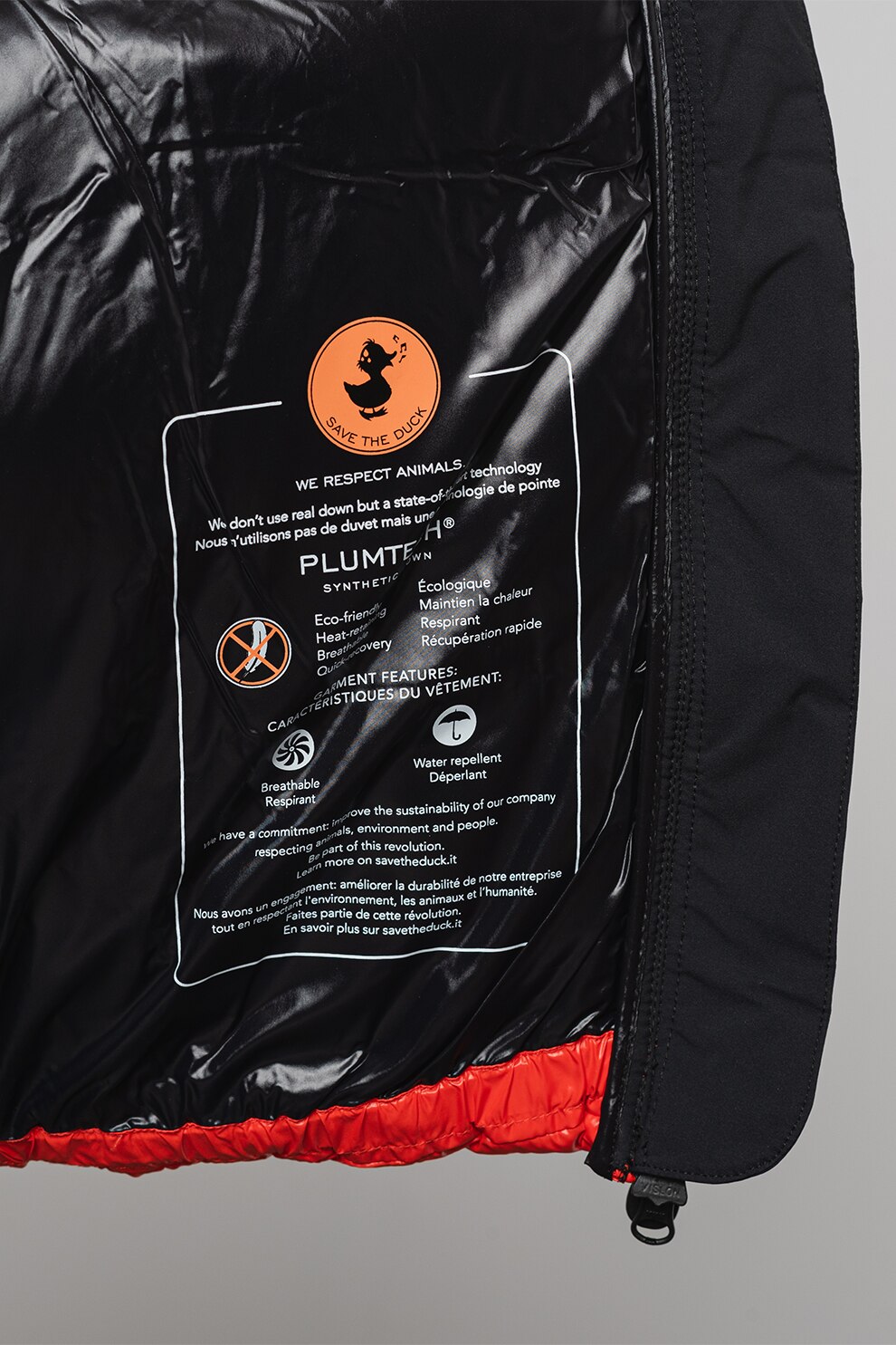 Save the Duck, Подплатено зимно яке Isla с уголемена яка, Аленочервен ...