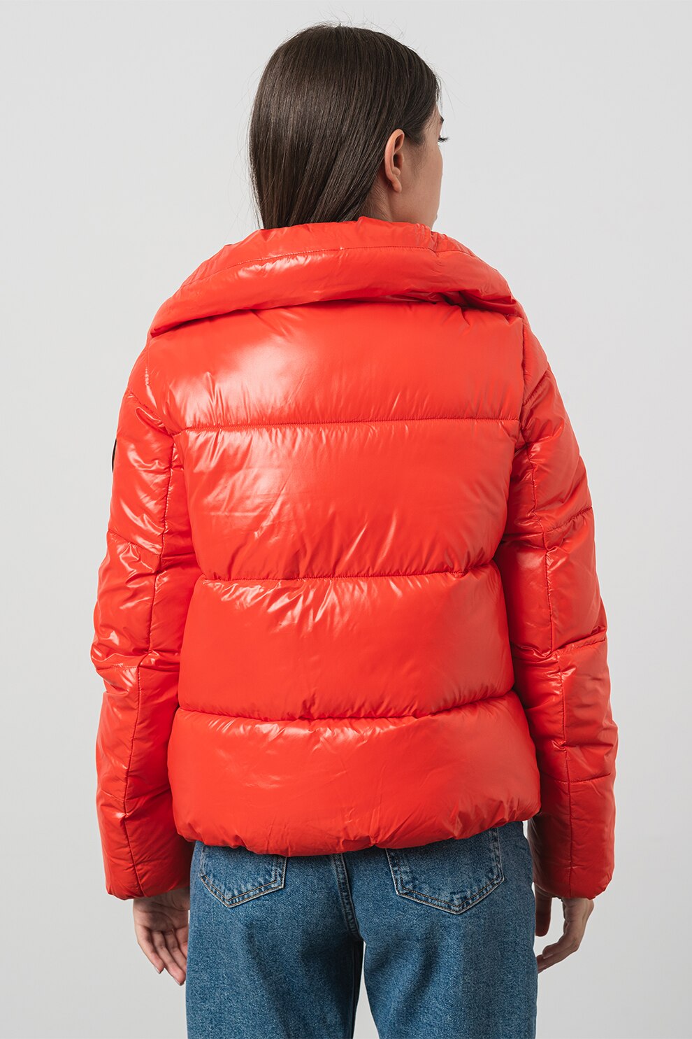Save the Duck, Подплатено зимно яке Isla с уголемена яка, Аленочервен ...