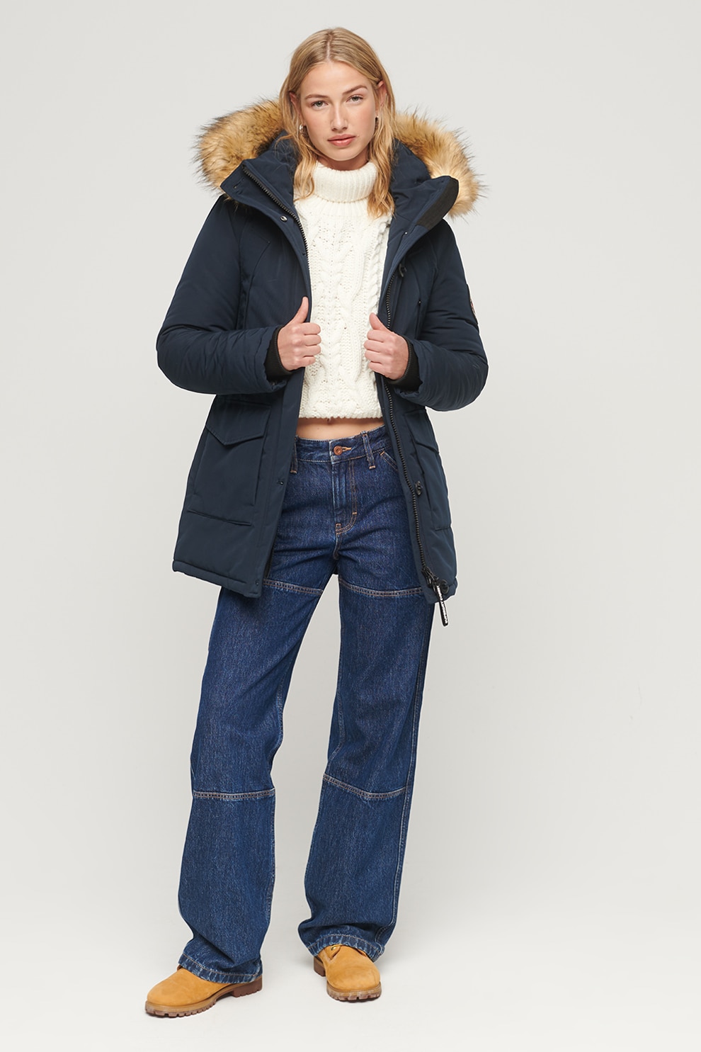 SUPERDRY, Geaca parka relaxed fit Everest - eMAG.ro