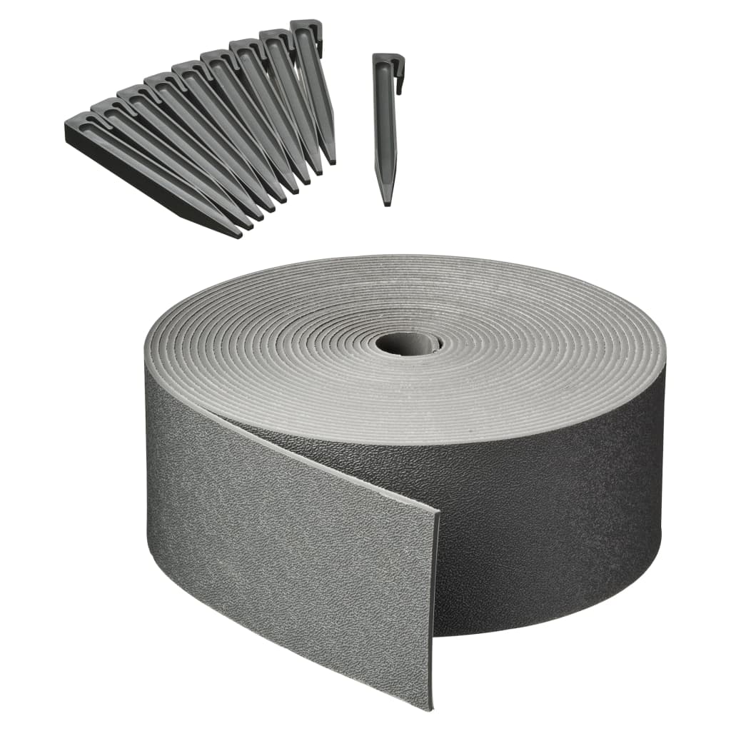 Set margine de bordura si tarusi de gradina Nature, gri, 2.59 kg - eMAG.ro