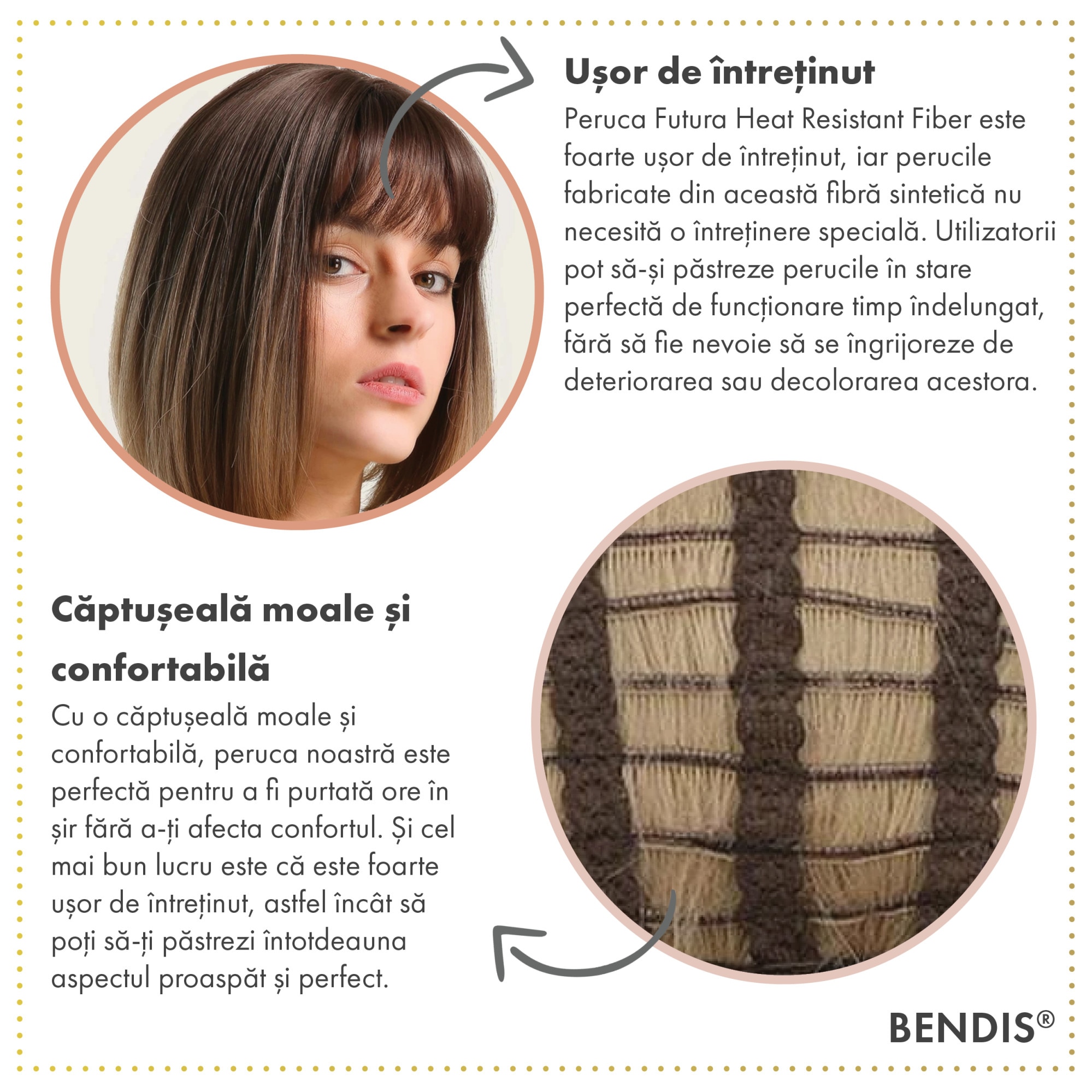 Peruca dama, culoarea Blond Castaniu Ombre, fibra Premium Futura Heat ...