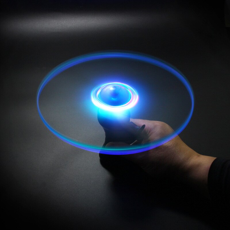 Disc zburator cu lumini/lansator pentru copii, Plastic, 5+, Albastru ...