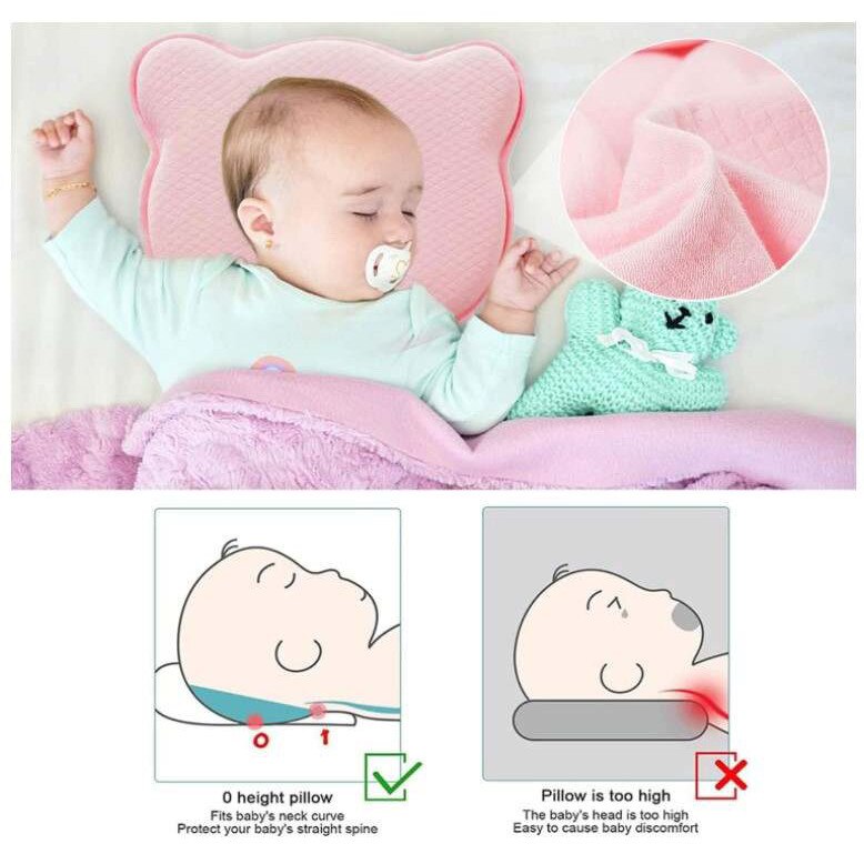 Pernuta bebelusi anti plagiocefalie cu spuma de memorie si husa ...