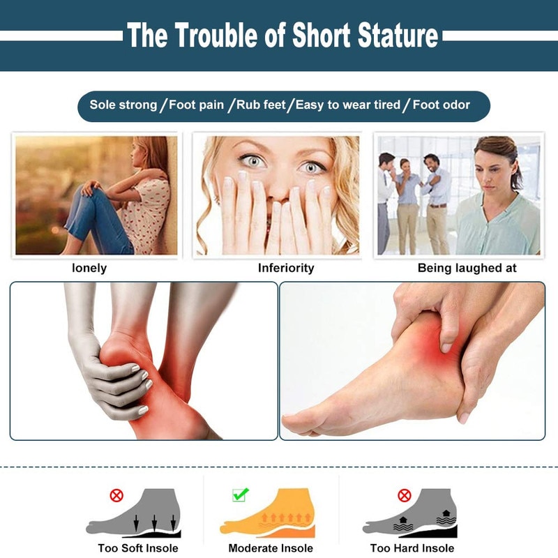 Set 2 Branturi Tip Talpici Ortopedici Inaltatori, JENUOS®, 4 inaltimi ...