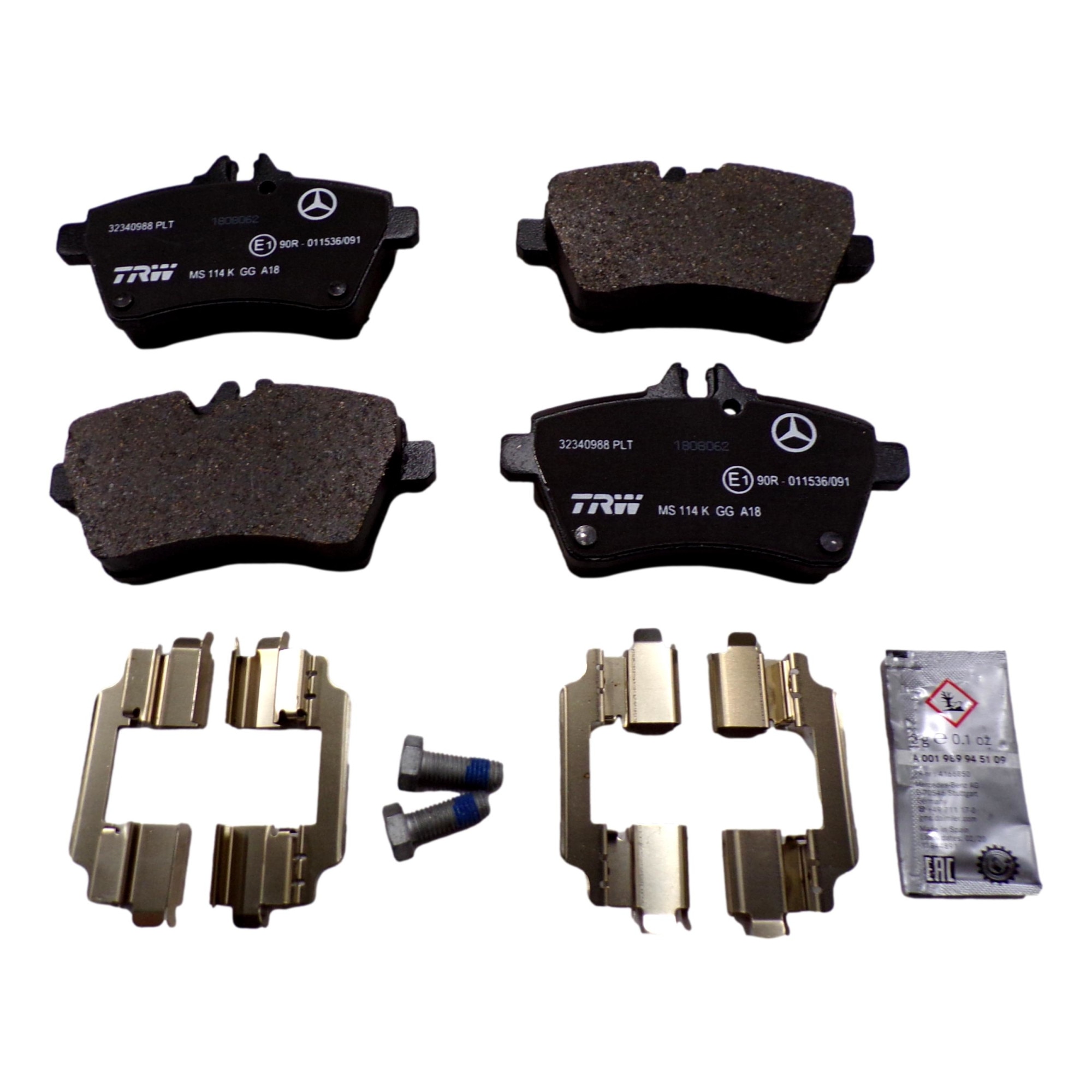 Set placute frana fata, Mercedes-Benz, W169 W245, Negru - eMAG.ro
