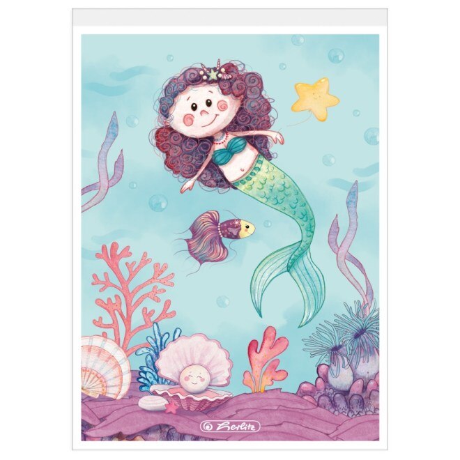 Bloc notes A6, 50 file, 70 g/mp, matematica, Mermaid - eMAG.ro