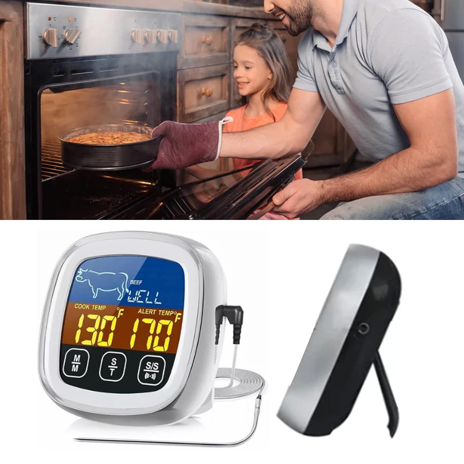 Termometru Digital de Bucatarie pentru Carne, Lichide, JustZEN® Display ...