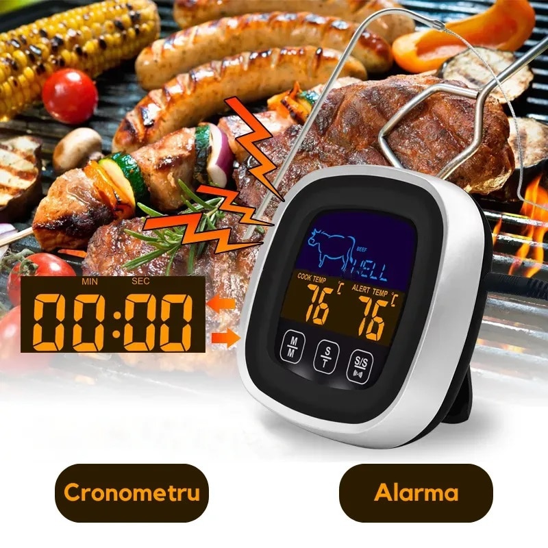 Termometru Digital de Bucatarie pentru Carne, Lichide, JustZEN® Display ...