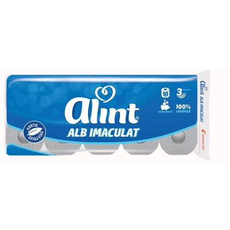 Hartie igienica Alint alb imaculat 3 straturi,10 role - eMAG.ro