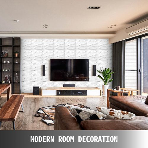 Panouri de perete 3D, PVC, decorative, set de 13 bucati, 297.29 cm² ...