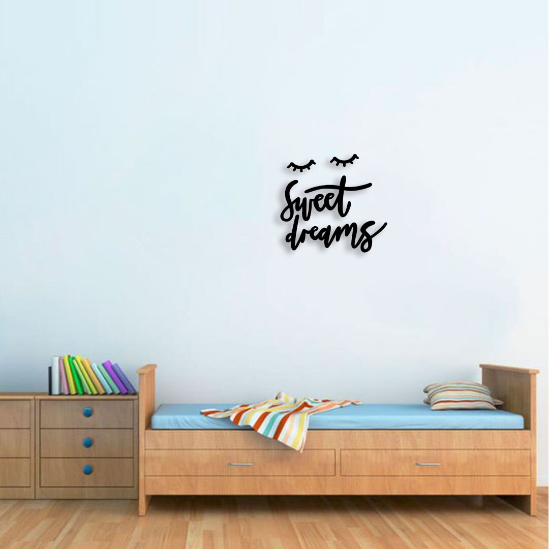 Decor Perete, MDF, Sweet Dreams, 50cmX40cm, Negru - eMAG.ro