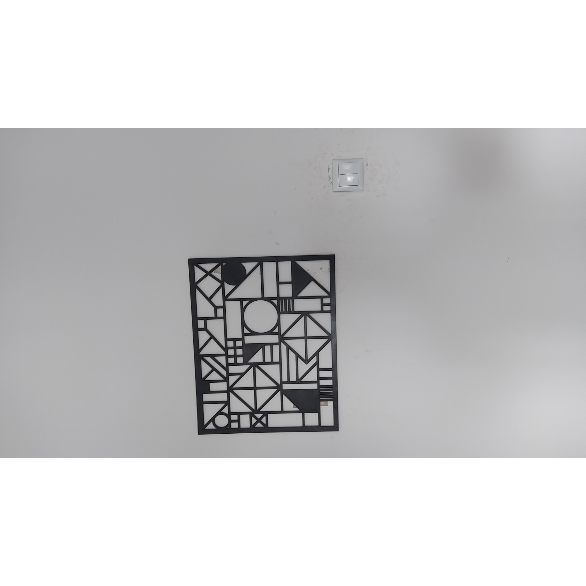 Decor Perete, MDF, Geometric, 50cm X 40cm, Negru - eMAG.ro