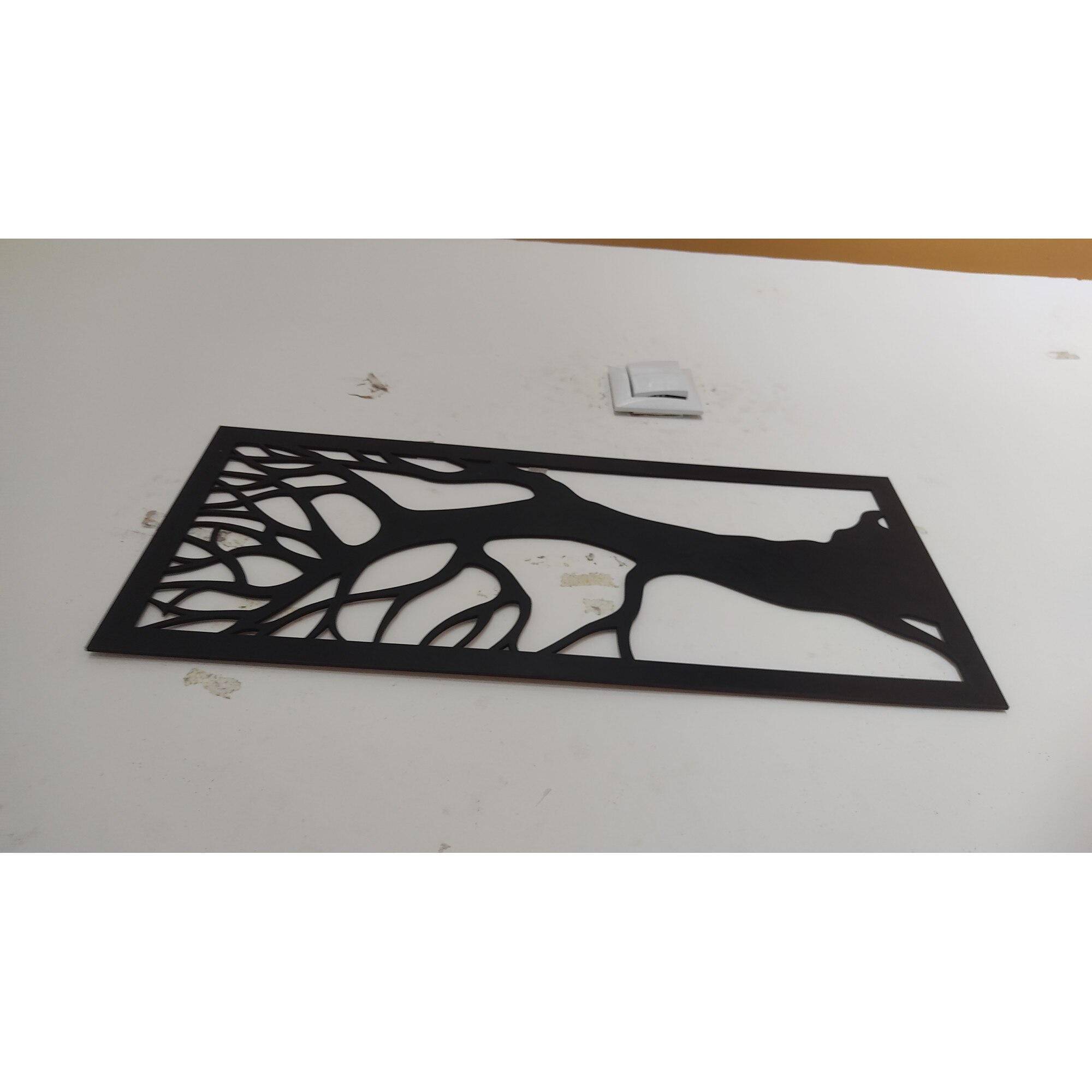 Decor Perete, MDF, Forma Corpul Copac, 25X100 Cm, Negru - eMAG.ro