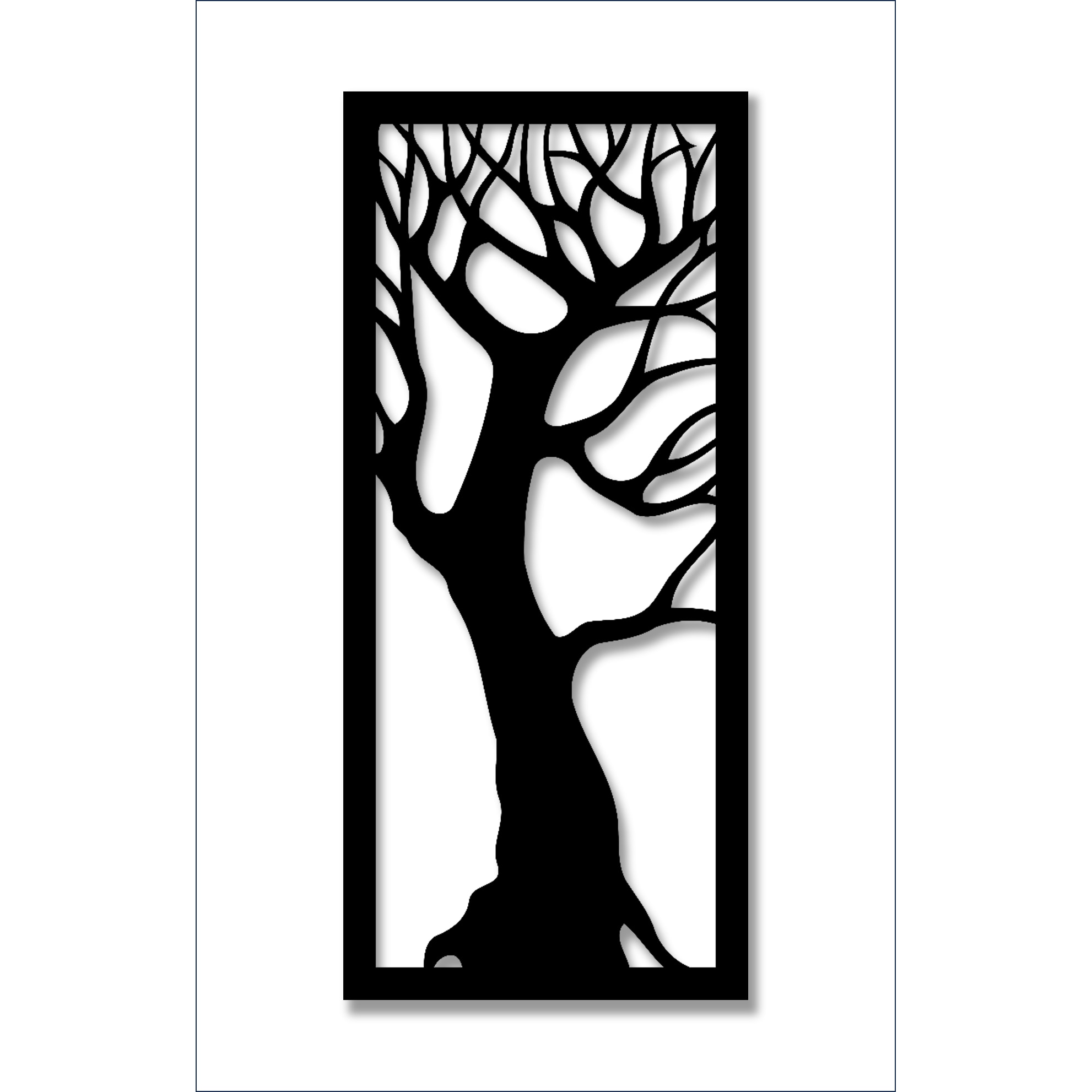 Decor Perete, MDF, Forma Corpul Copac, 25X100 Cm, Negru - eMAG.ro