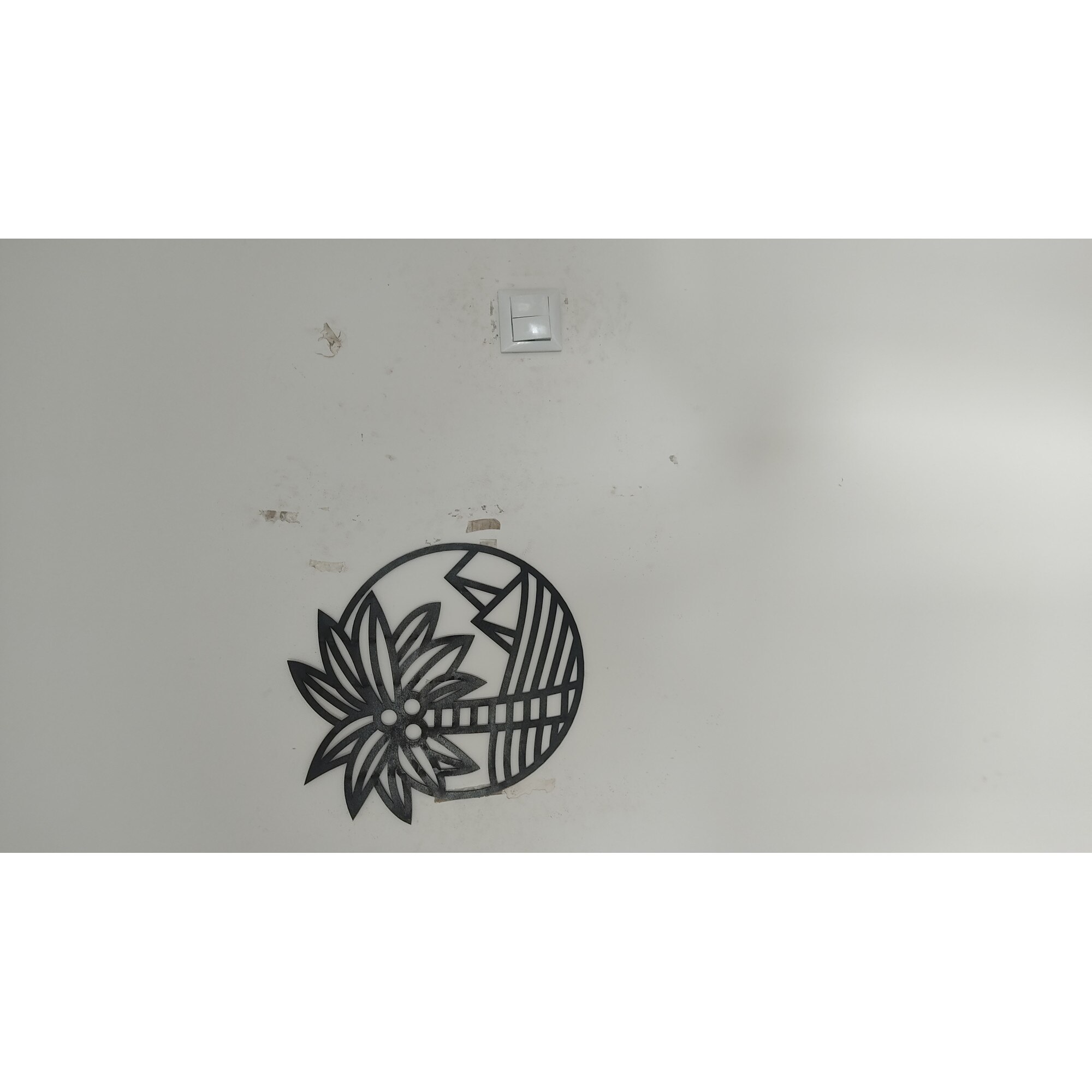 Decor Perete, MDF, Rotund, Forma Palmier, Negru - eMAG.ro