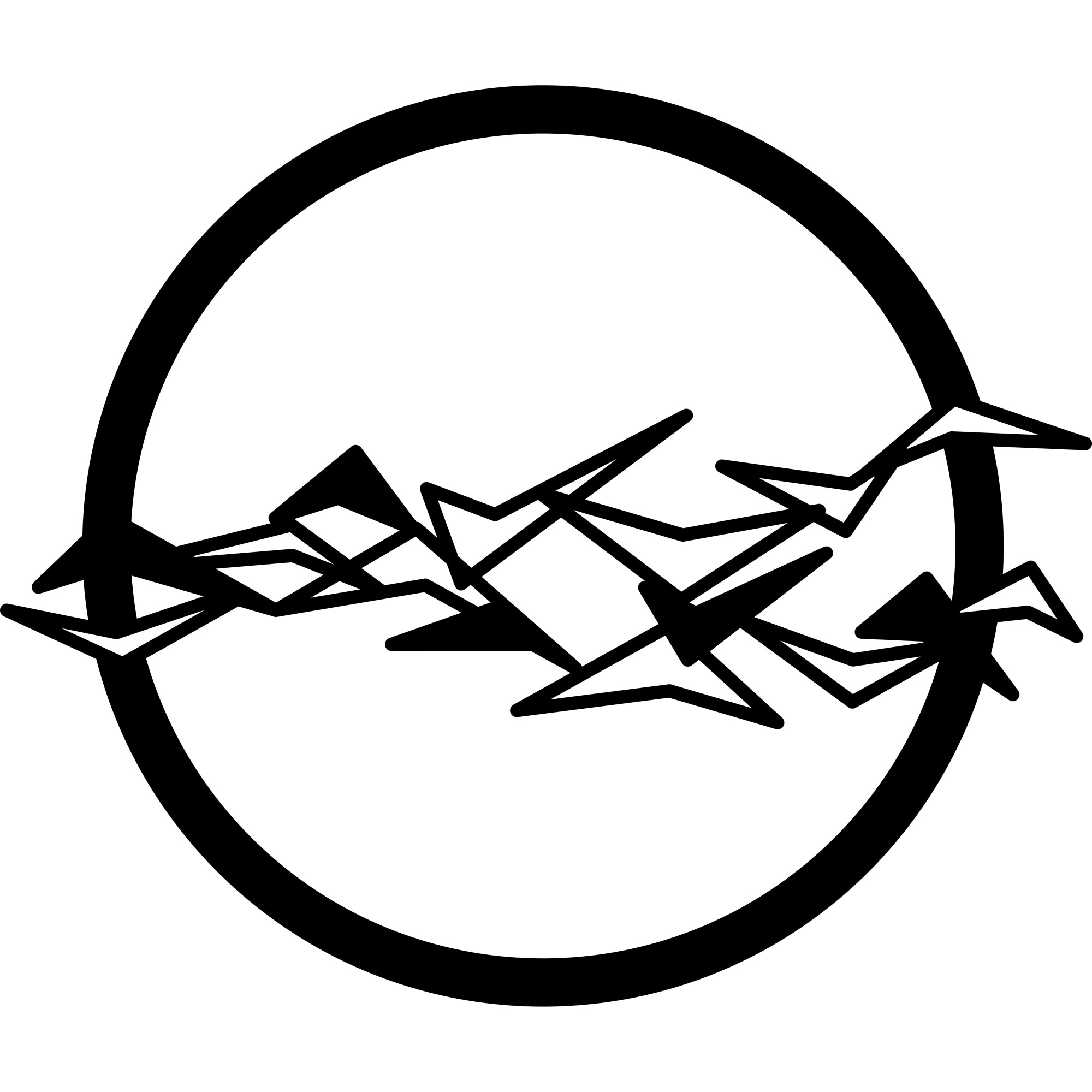 Decor Perete, MDF, Rotund, Forma Pasari, Negru - eMAG.ro