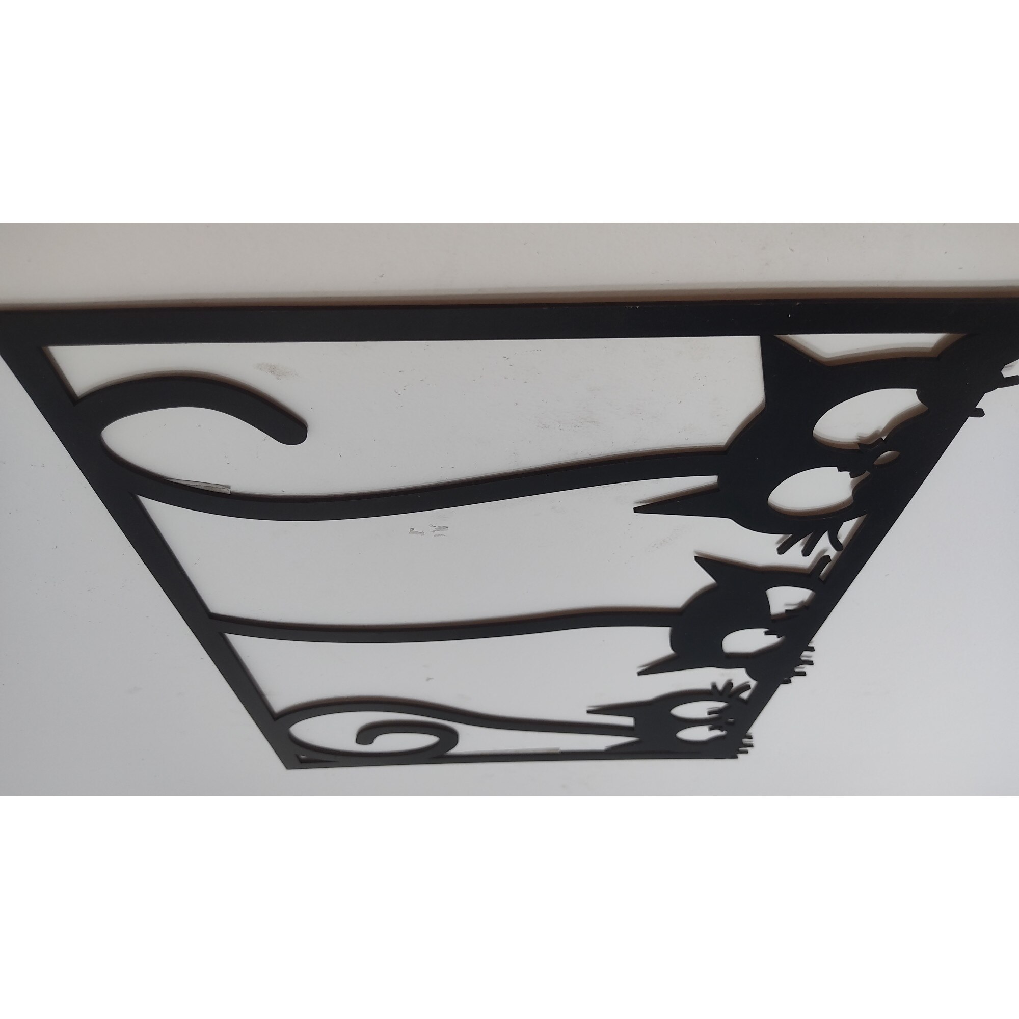Decor Perete, MDF, Forma Pisica -8, 50cmX40cm, Negru - eMAG.ro