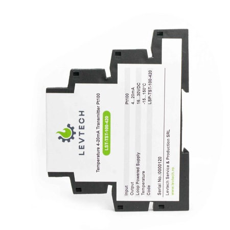 Transmitator de temperatura - Levtech - Slim 4-20mA - Pentru Pt100/Pt1000, Precizie de +/-0.1% ...