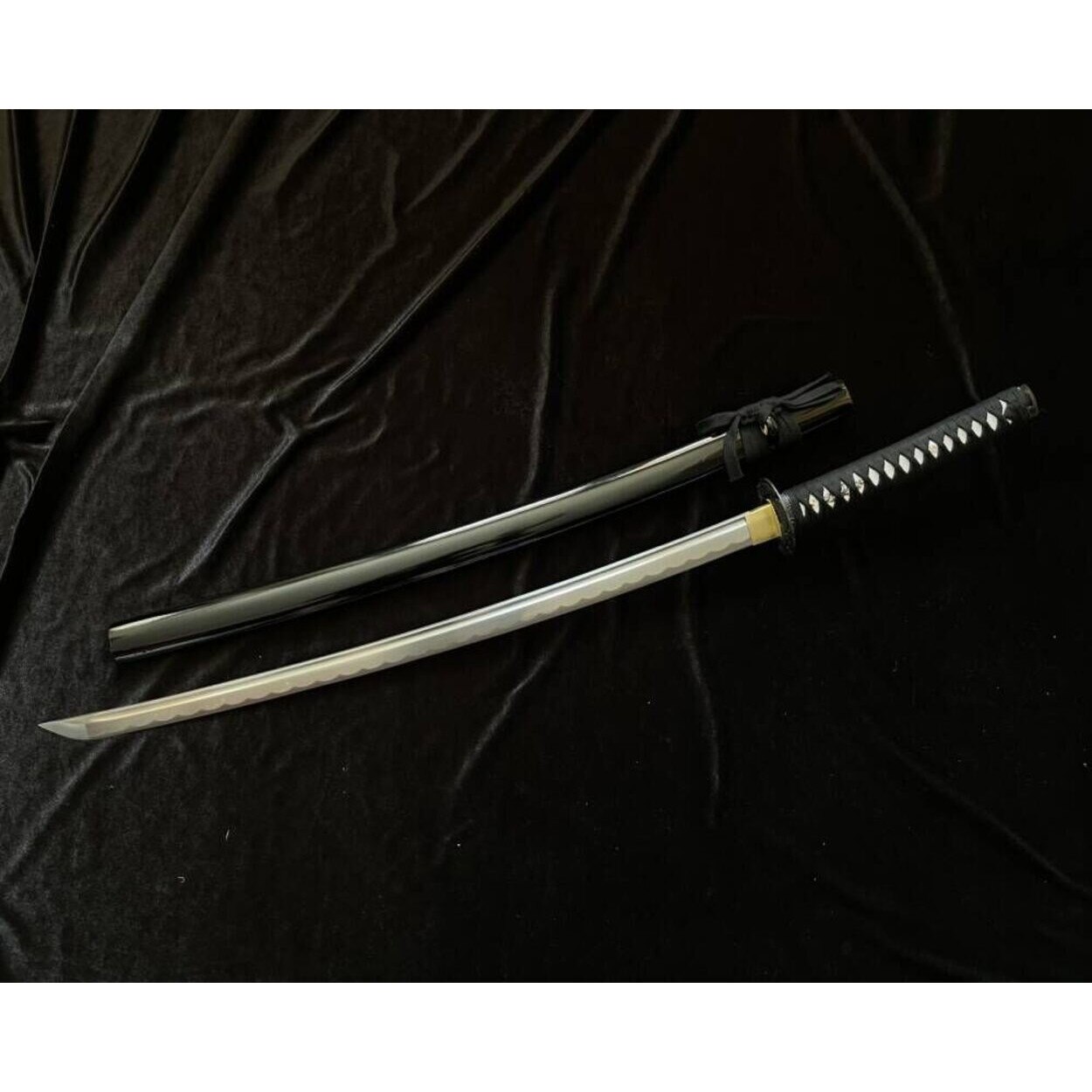 Sabie Katana pentru Antrenament cu stand prezentare, cu Teaca, Otel ...