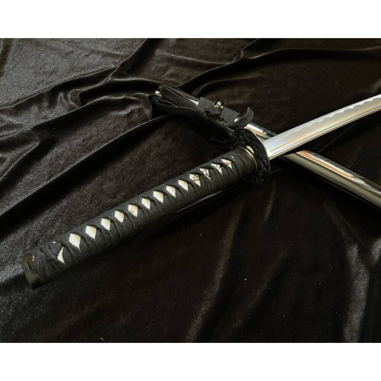 Sabie Katana pentru Antrenament cu stand prezentare, cu Teaca, Otel ...