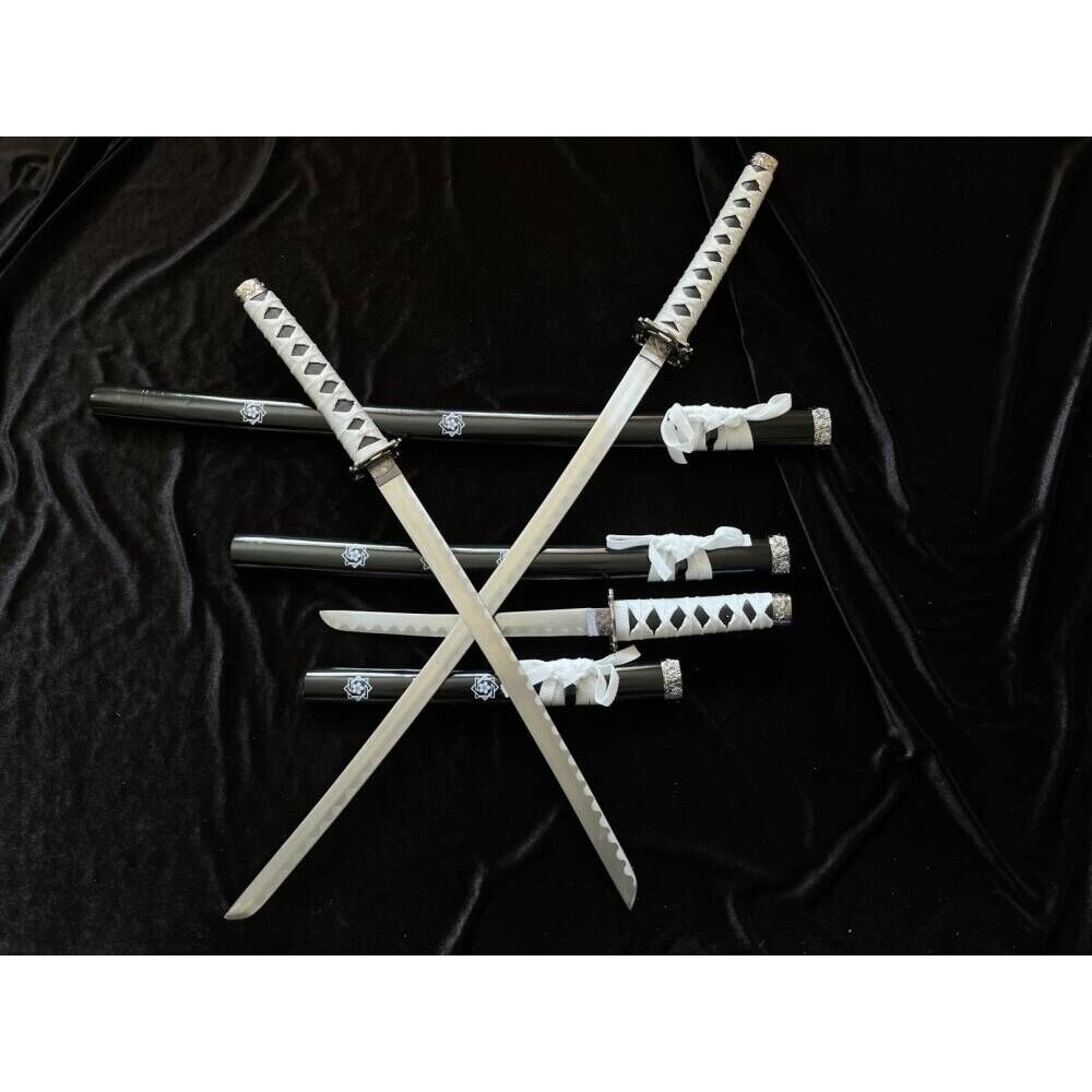 Sabie Katana wakizashi tanto cu stand prezentare, cu Teaca, Otel Carbon ...