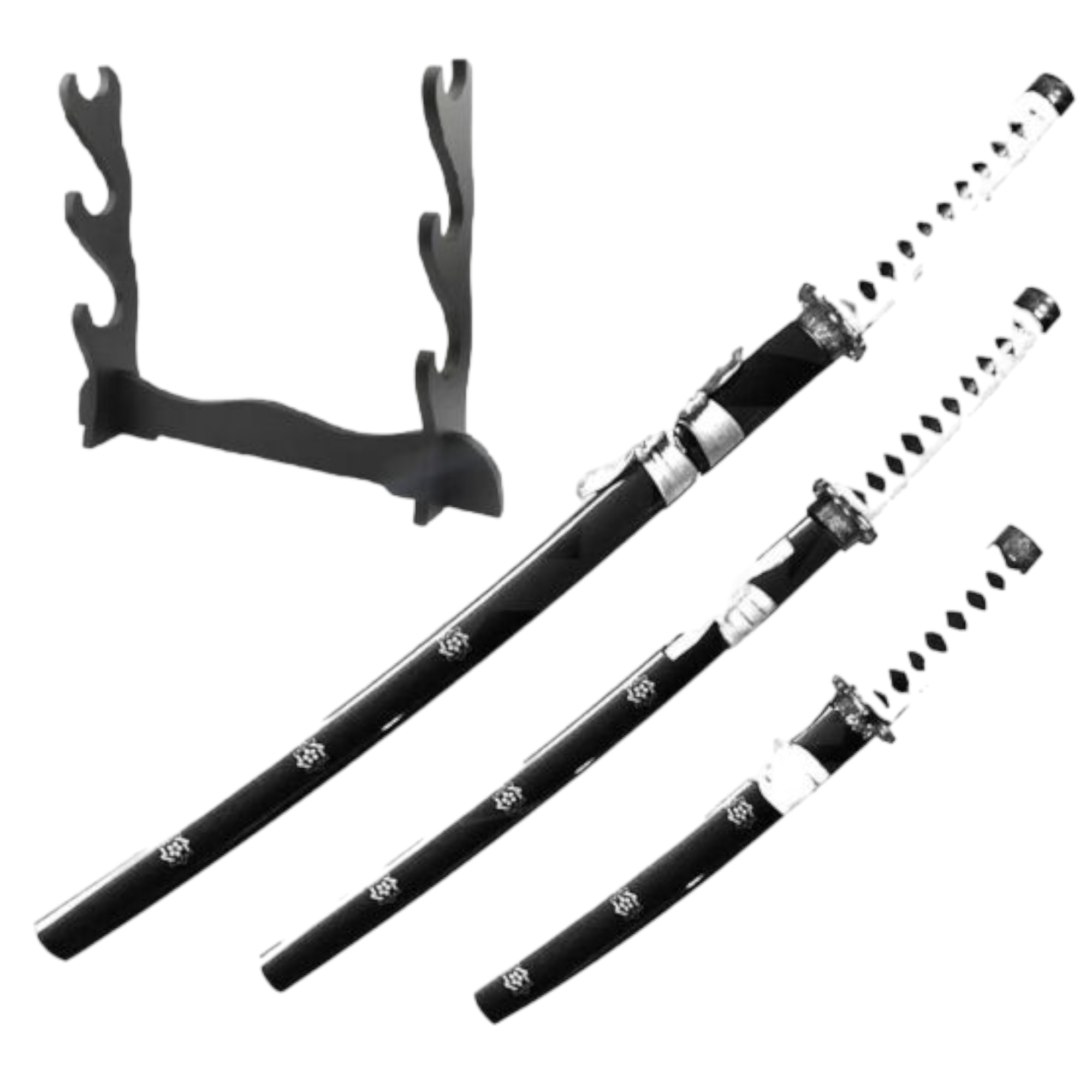 Sabie Katana wakizashi tanto cu stand prezentare, cu Teaca, Otel Carbon ...