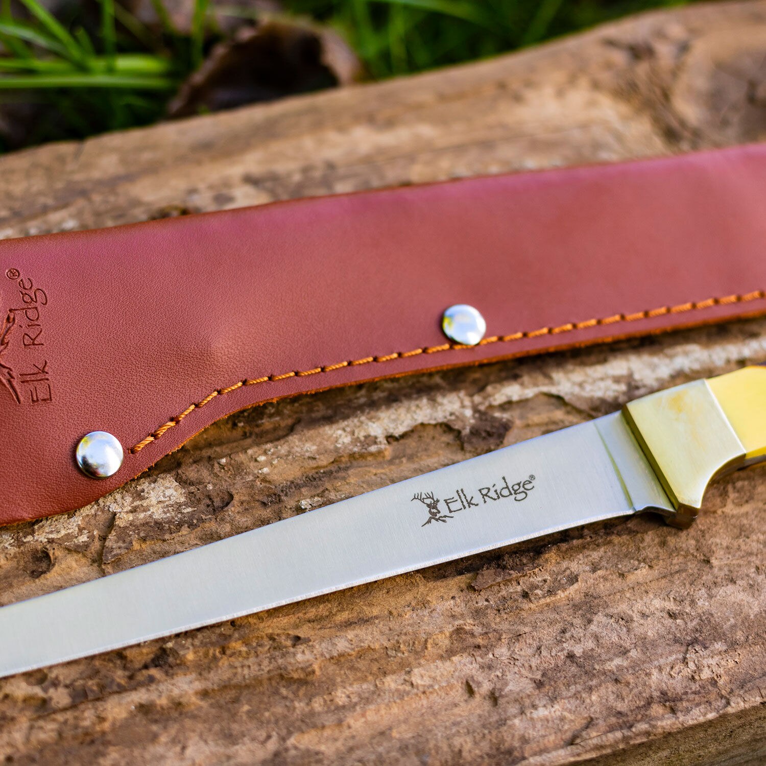 Cutit vanatoare, Lama fixa, cu Teaca, Elk Ridge, Otel inoxidabil, 31 ...